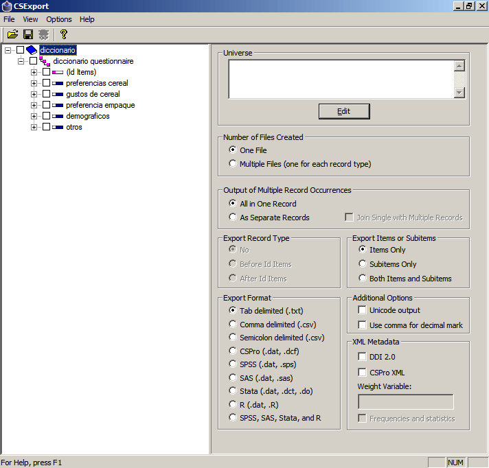 Una introducción al programa estadístico para encuestas CSPro 7 ...